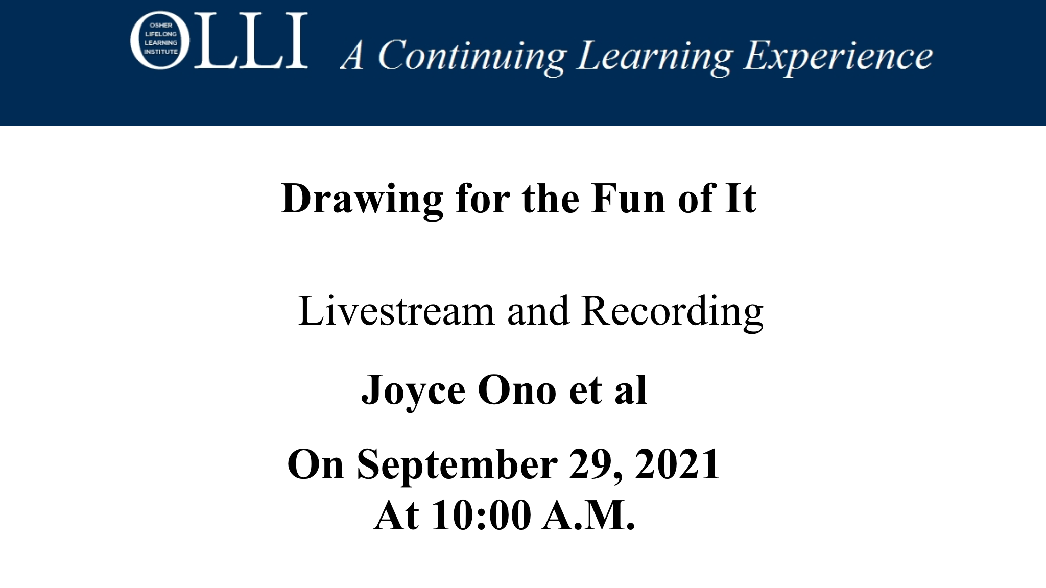 Distance Learning - Osher Lifelong Learning Institute | CSUF